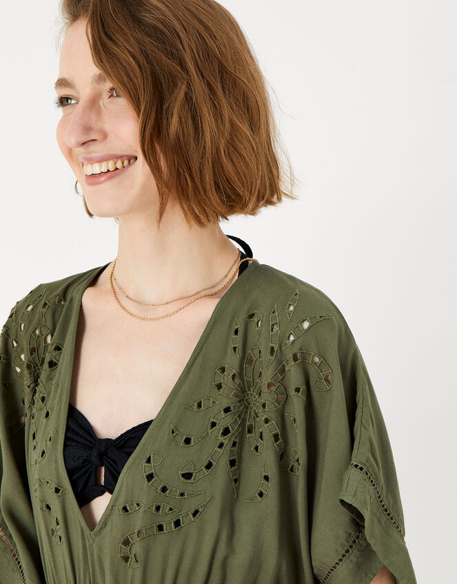 Cutwork Kaftan Green