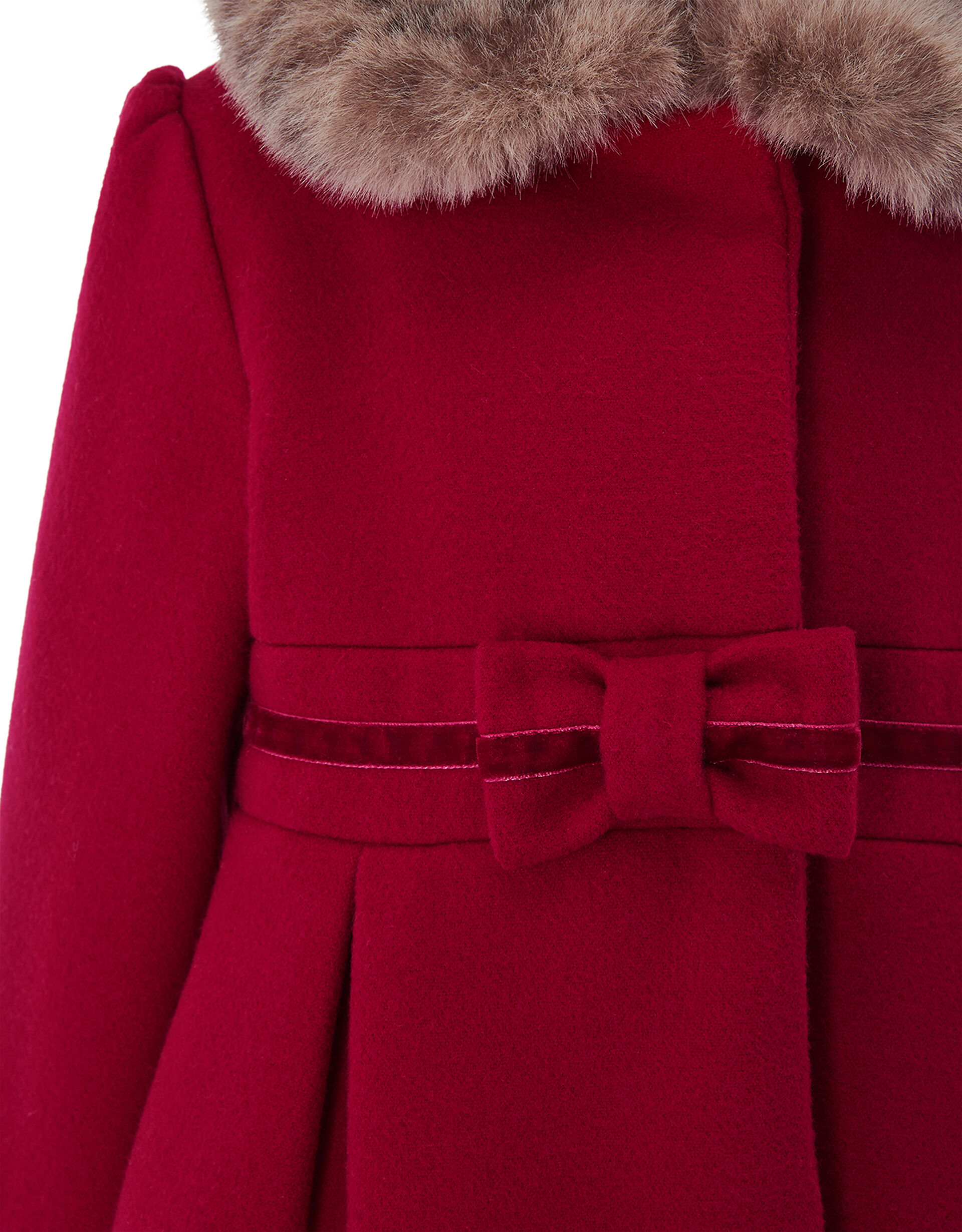 Baby Bow Coat Red