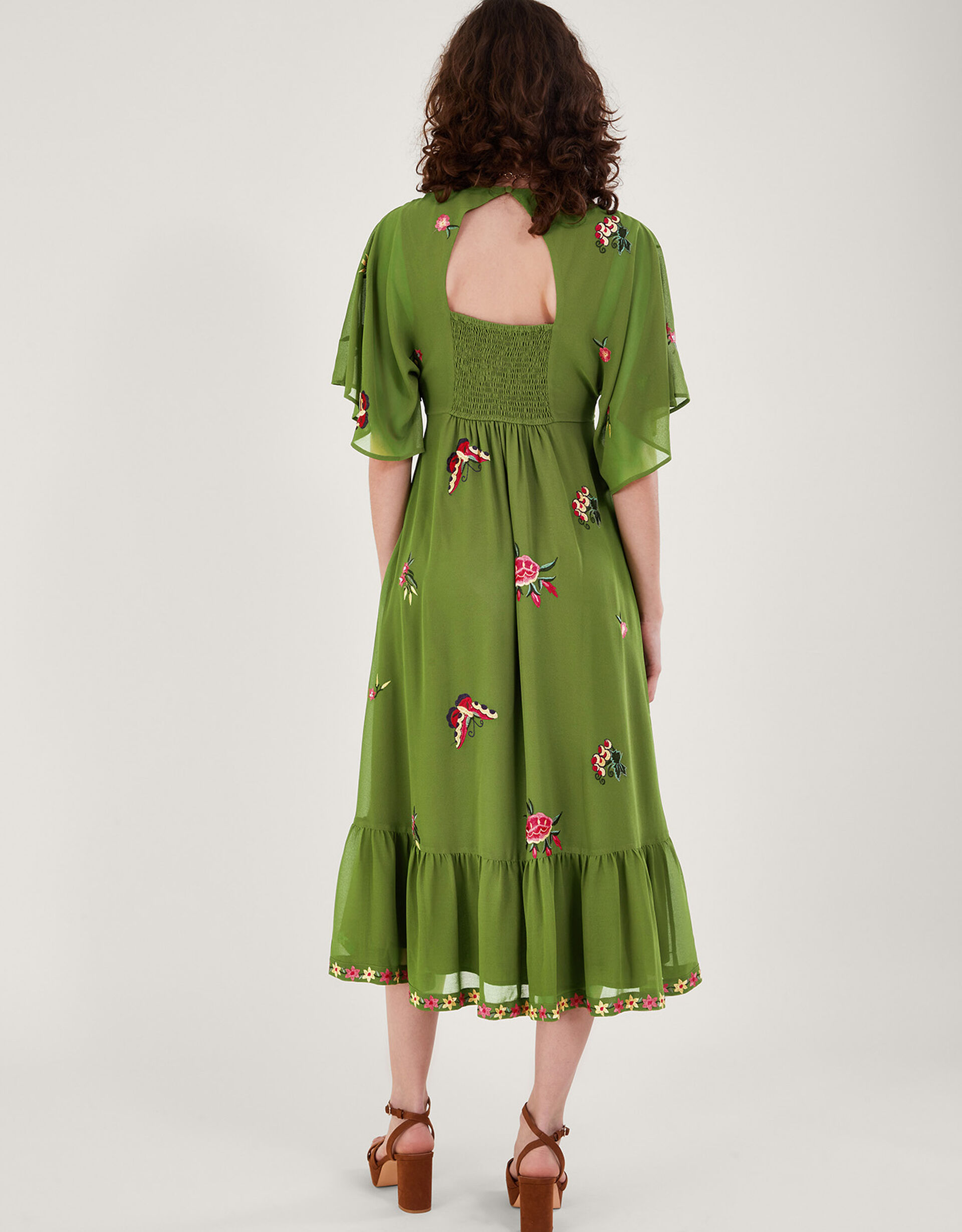 Renee Wrap Dress Green | Evening Dresses | Monsoon UK.