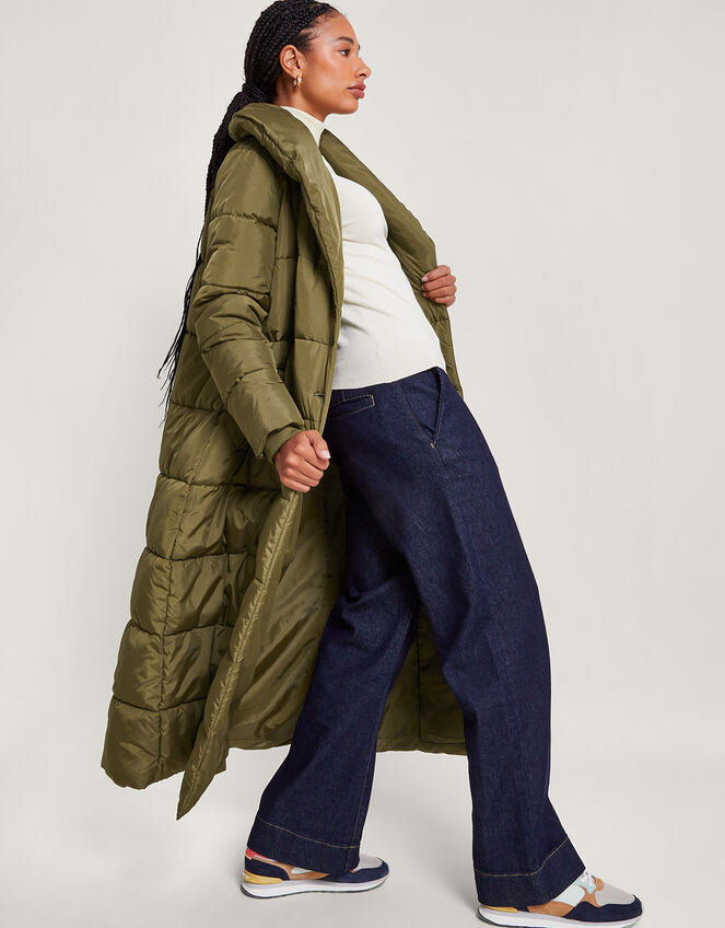 Shona Shaw Coat in Recycled Polyester Green | Women's Coats | Monsoon UK.