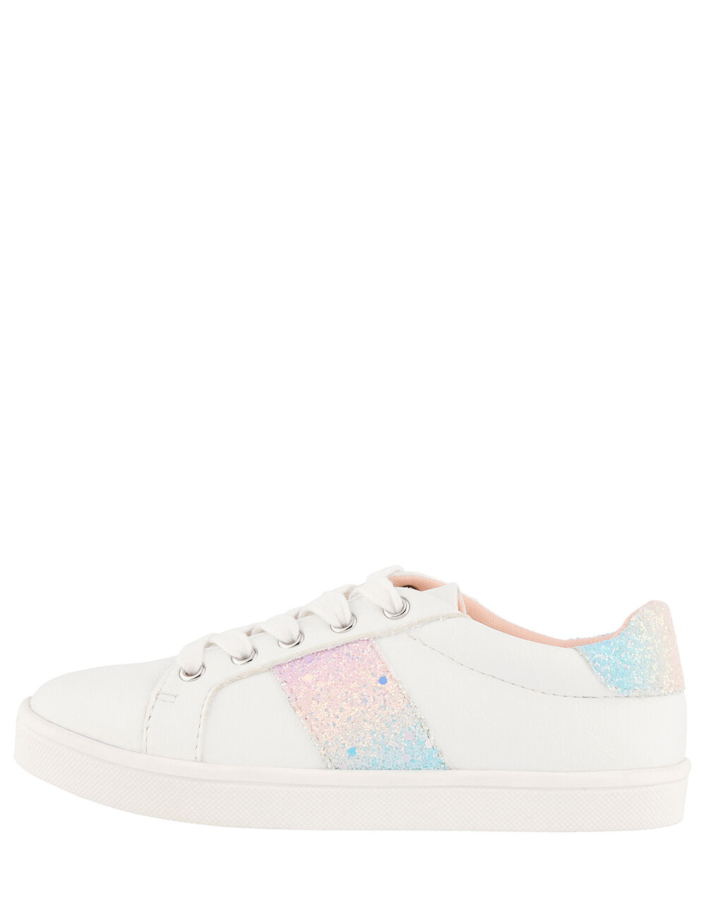 Pastel Rainbow Glitter Trainers Ivory | Girls' Flat Shoes | Monsoon UK.
