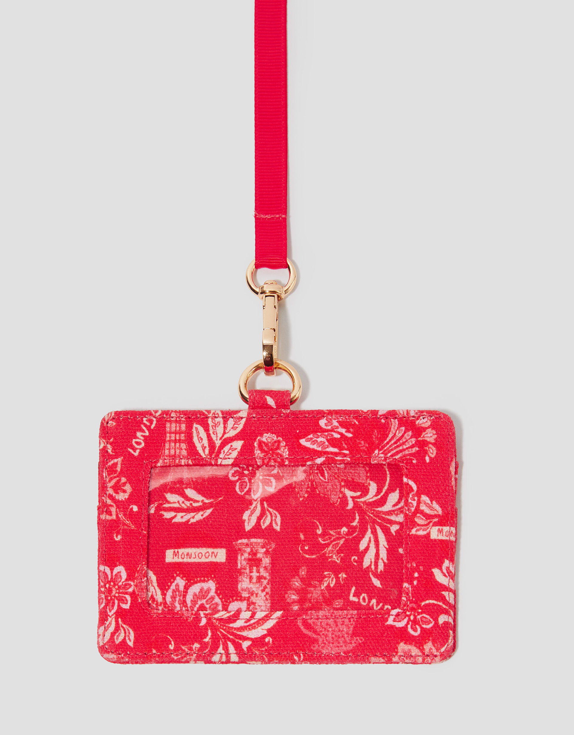 London Print Card Holder Lanyard