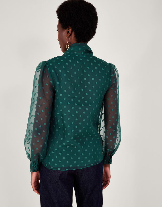 Rosa Spot Blouse Green | Blouses & Shirts | Monsoon UK.