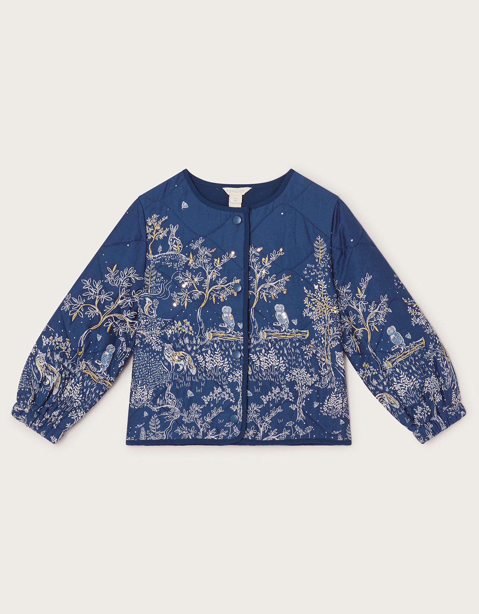 Woodland Quilted Jacket WWF-UK Collaboration Blue