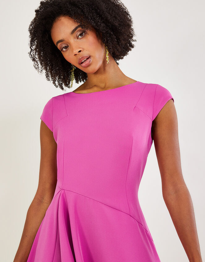 Sarah Structured Midi Dress Pink | Evening Dresses | Monsoon UK.