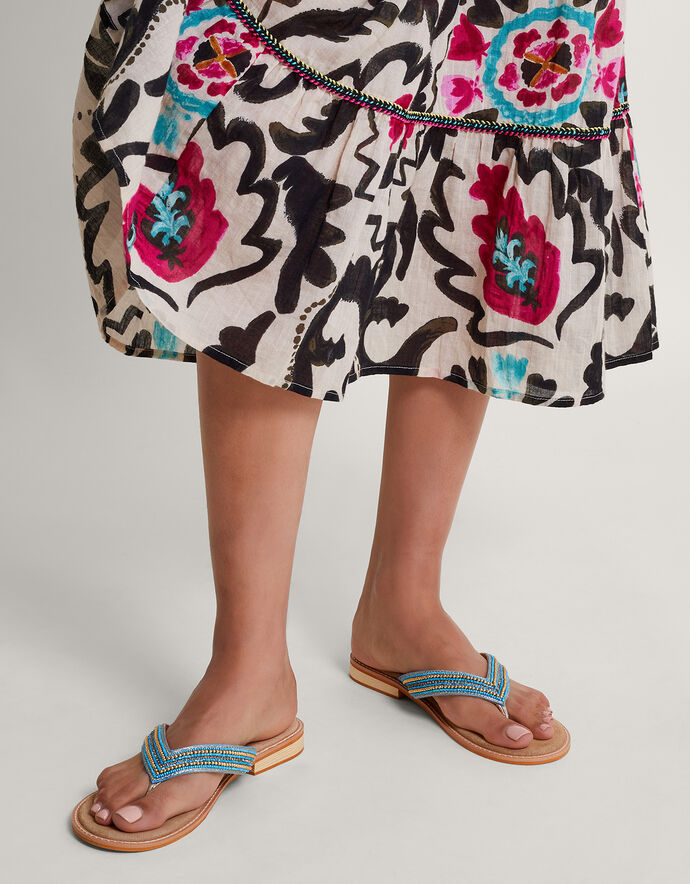 Embellished Toe Post Sandals Blue | Women's Shoes | Monsoon UK.