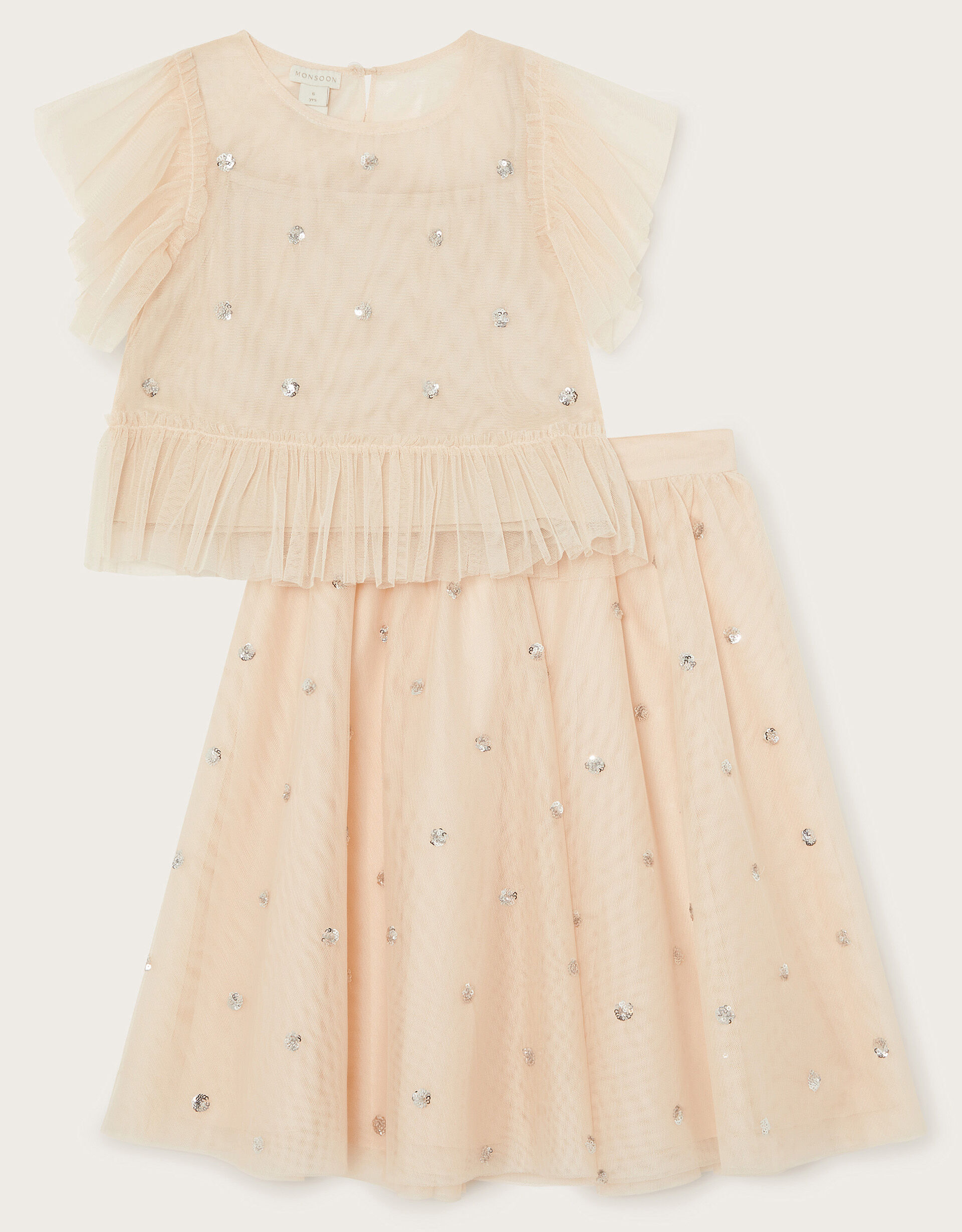 Embellished Spot Skirt and Top Set Pink | Girls' Sets & Outfits ...