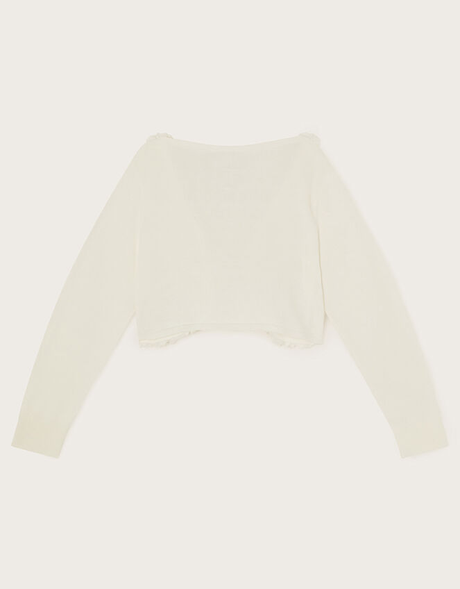 Flora Corsage Trim Cardigan Ivory | Girls' Cardigans | Monsoon UK.