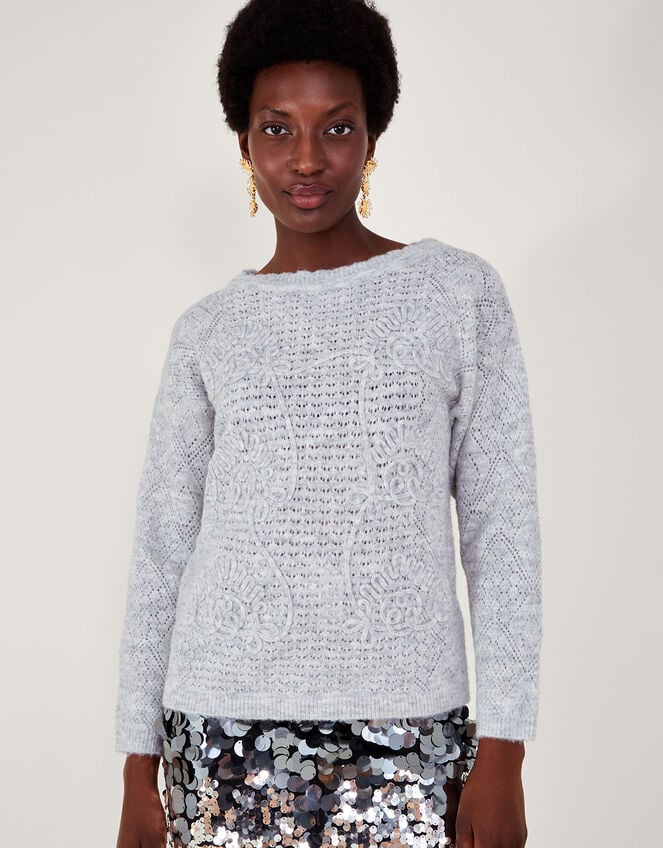 Clo Cornelli Jumper Grey | Jumpers | Monsoon UK. Clo Cornelli Jumper Grey | Jumpers | Monsoon UK.