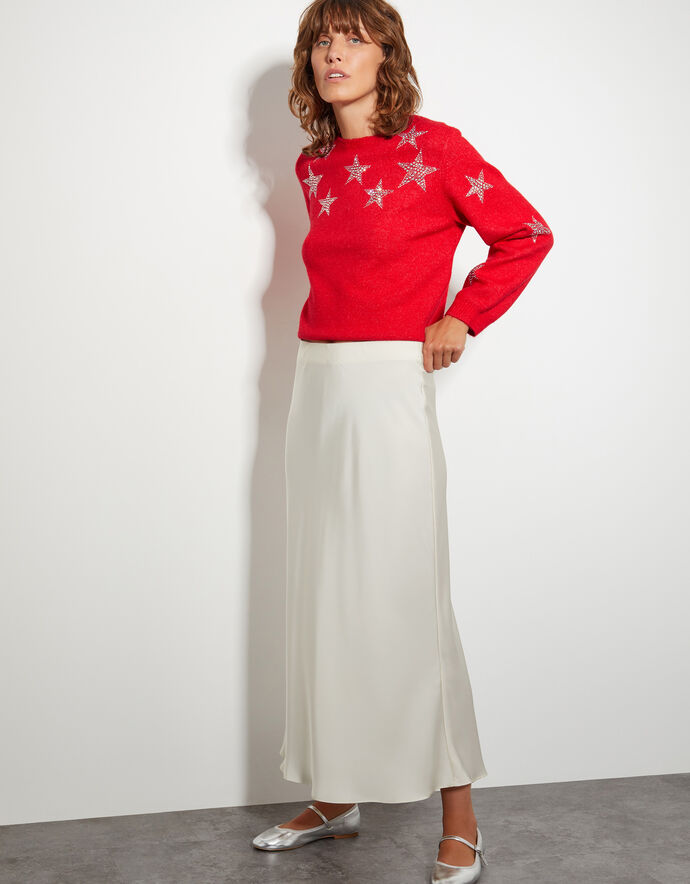 Sabrina Embellished Star Jumper Red | Jumpers | Monsoon UK.