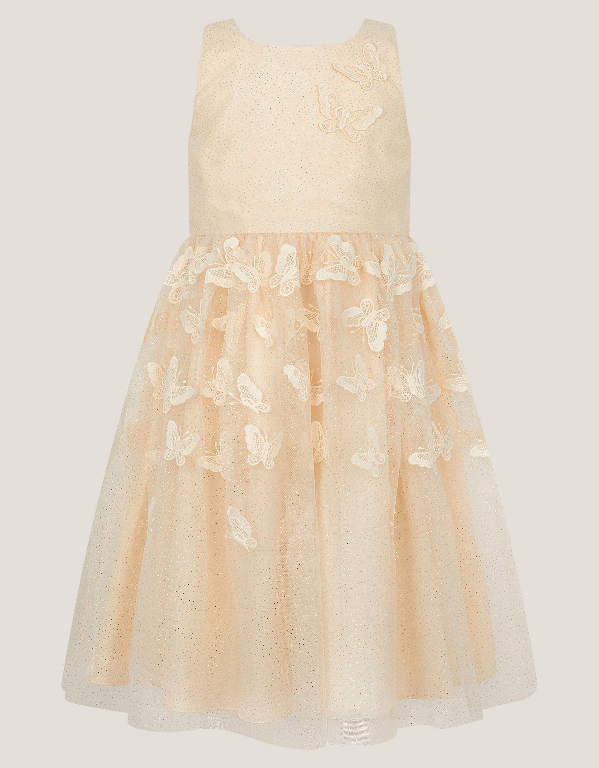 Mapel Butterfly Tulle Dress Natural