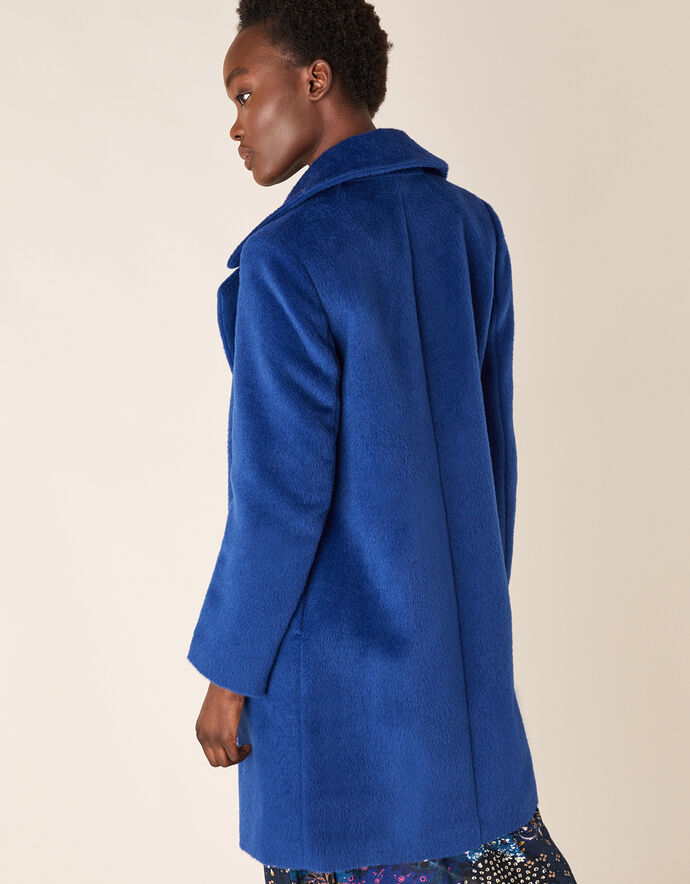 Eliza Textured Coat Blue | Women's Coats | Monsoon UK.