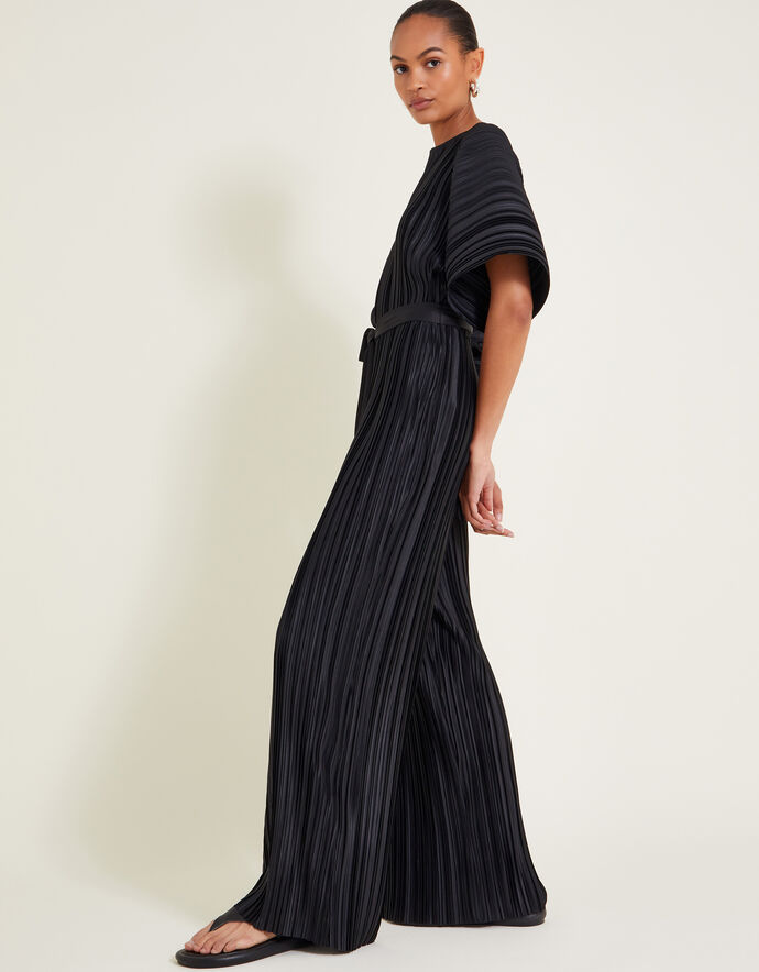 Polly Plisse Jumpsuit Black | Jumpsuits | Monsoon UK.