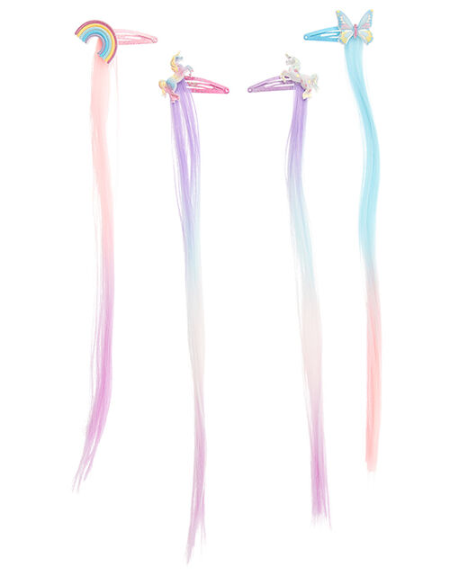 Rainbow Hair Snap Clip Set