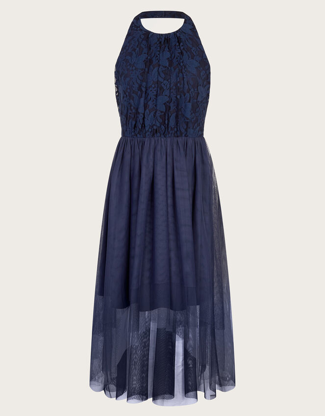 Hayley Halter Lace Prom Dress Blue | Prom Dresses & Shoes | Monsoon UK.