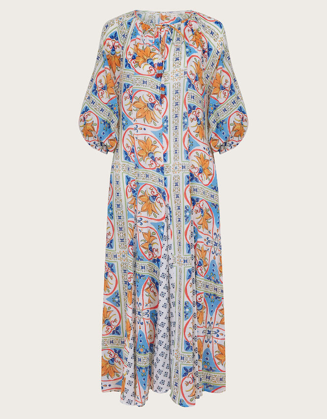 Riviera Godet Dress Blue | Day Dresses | Monsoon UK.
