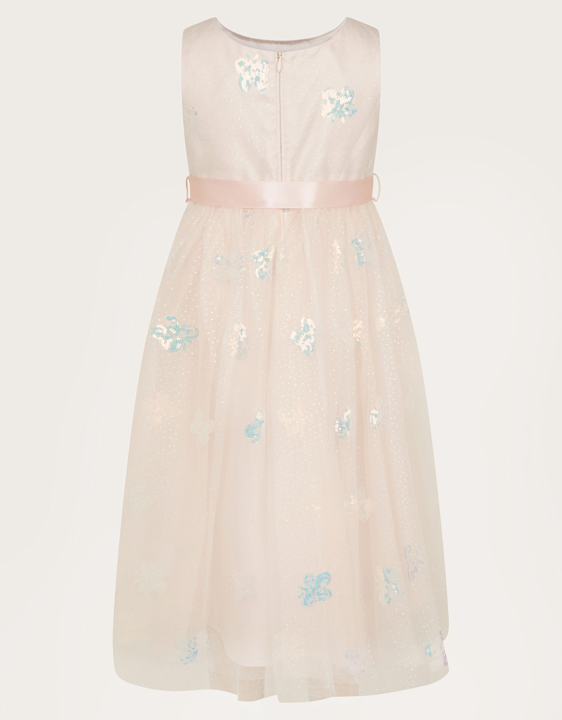 Butterfly Sequin Dress Pink