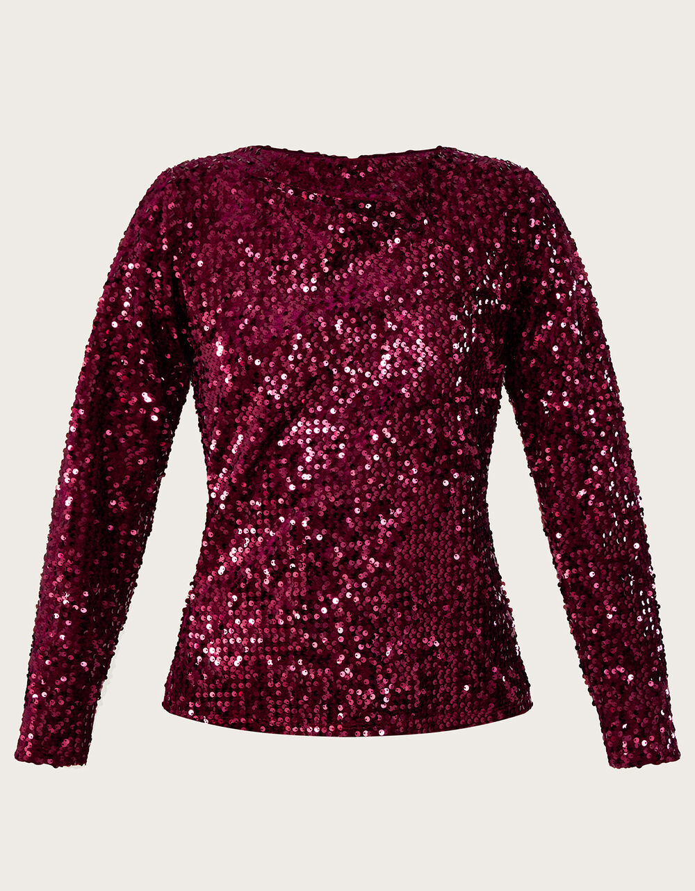 Daisy Velvet Sequin Top Red | Sequin Tops | Monsoon UK.