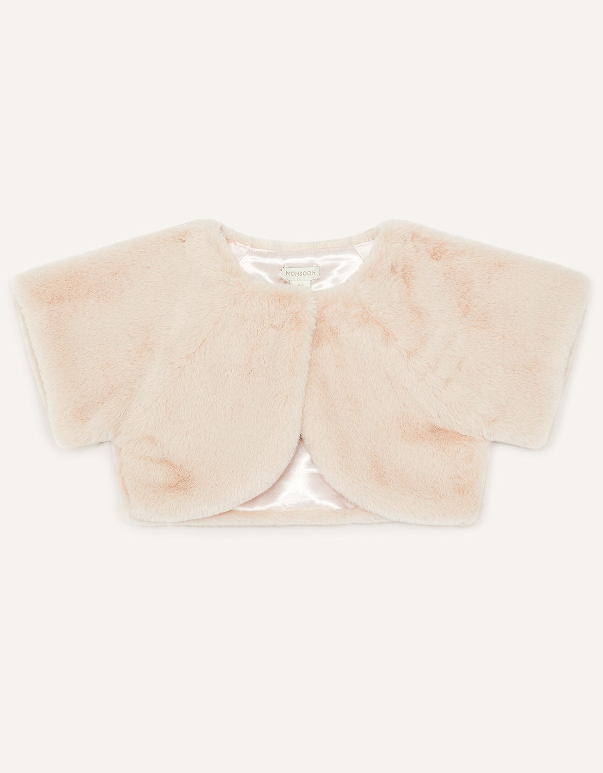 Faux Fur Shrug Pink | Girls' Cardigans | Monsoon UK.