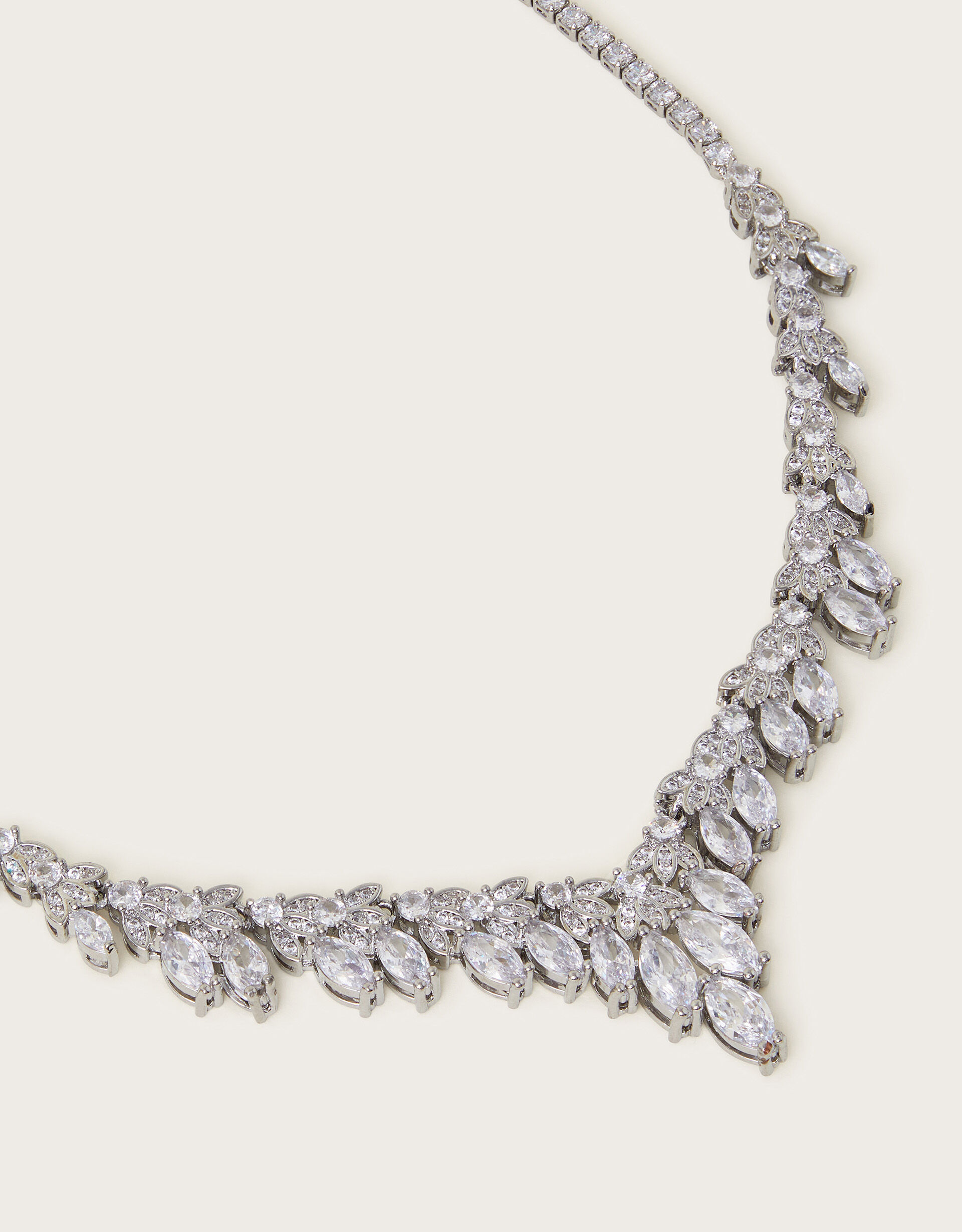 Diamante Leaf Necklace | Jewellery & Hair | Monsoon UK.