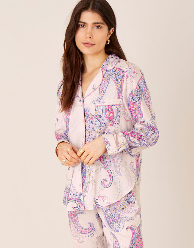 Paisley Print Pyjama Shirt Pink | Pyjamas | Monsoon UK.