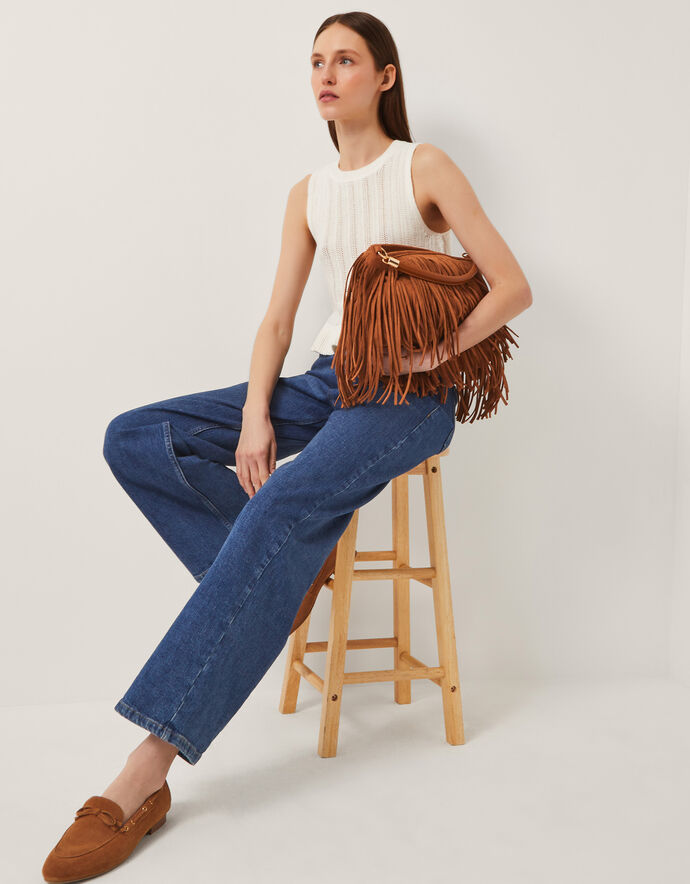 Ruby Wide Leg Jeans Blue | Trousers & Leggings | Monsoon UK.