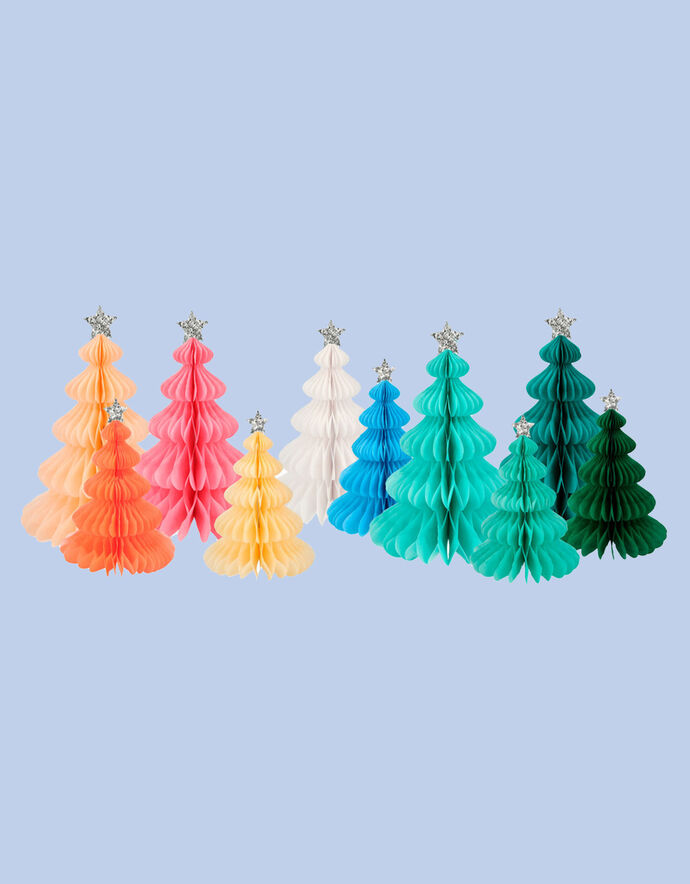 Meri Meri Rainbow Honeycomb Tree Decorations 10 Pack