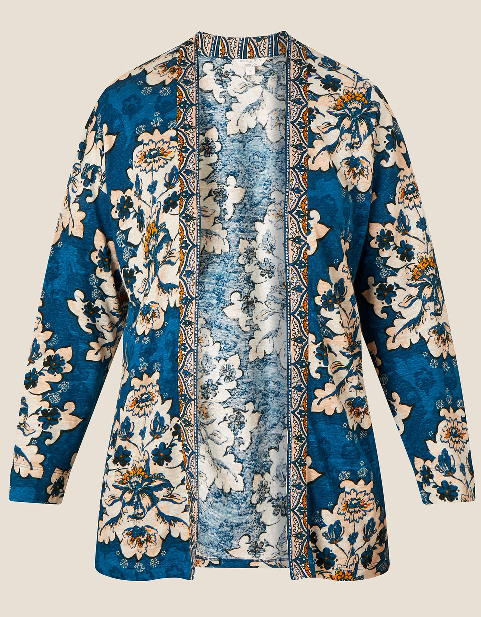 Large Linen Scale Cover Up Teal | Casualwear | Monsoon UK.