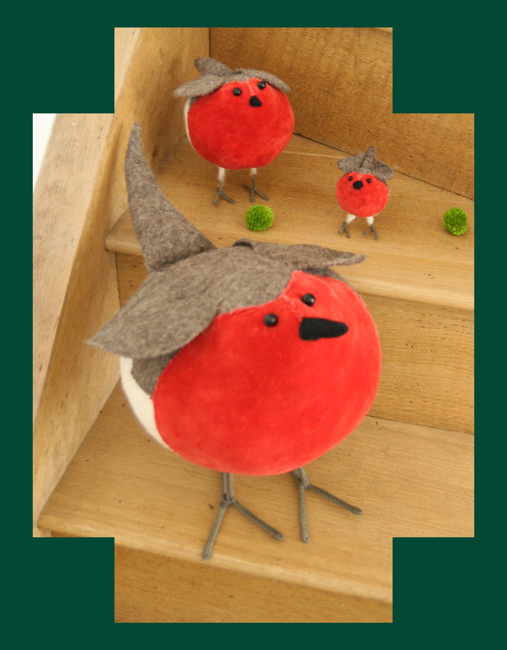 Fiona Walker Medium Velvet Robin