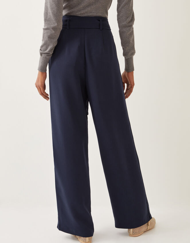 Scarlet Trim Trousers Blue | Trousers & Leggings | Monsoon UK.