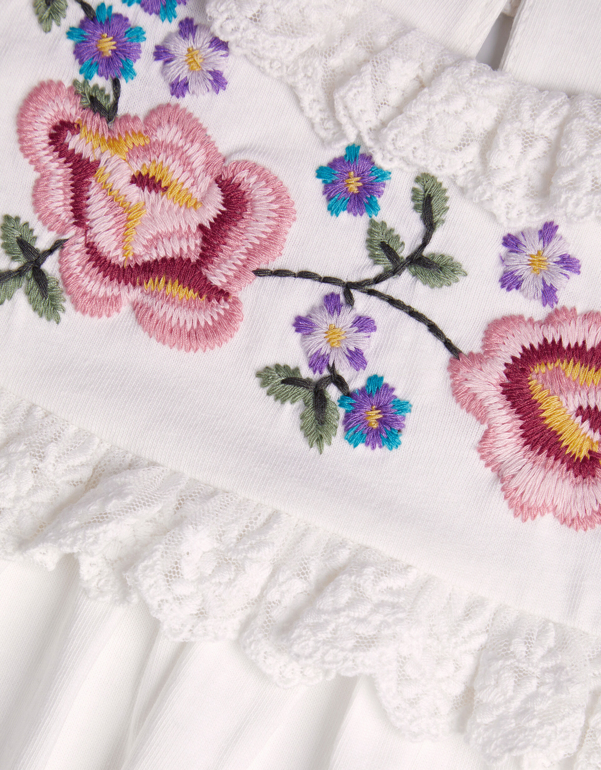 Boutique Embroidered Top Ivory | Girls' Tops & T-shirts | Monsoon UK.