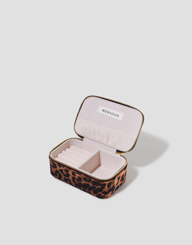 Leopard Print Velvet Jewellery Box | Face & Body | Monsoon UK.