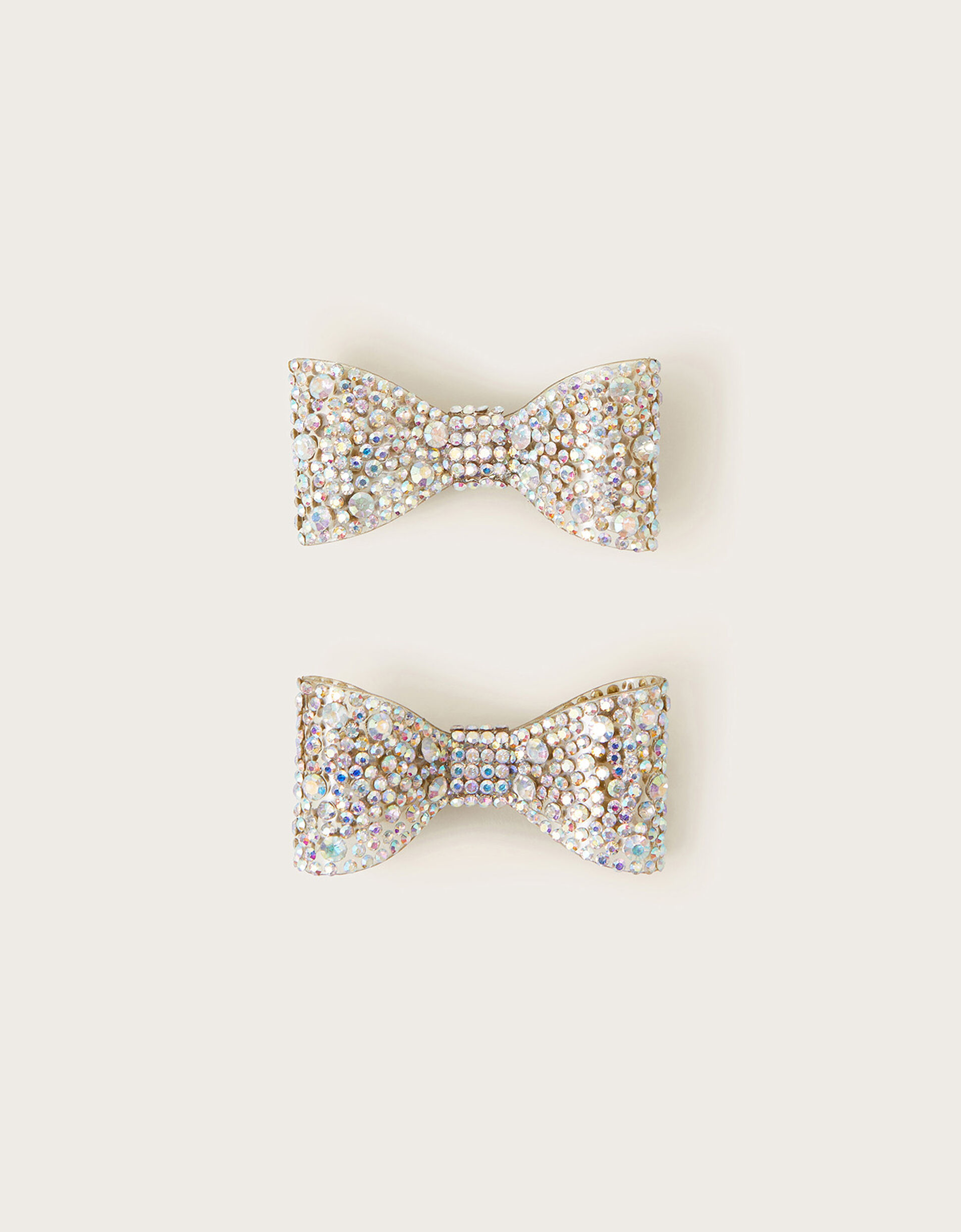 2-Pack Diamante Bow Clips | Accessories | Monsoon UK.