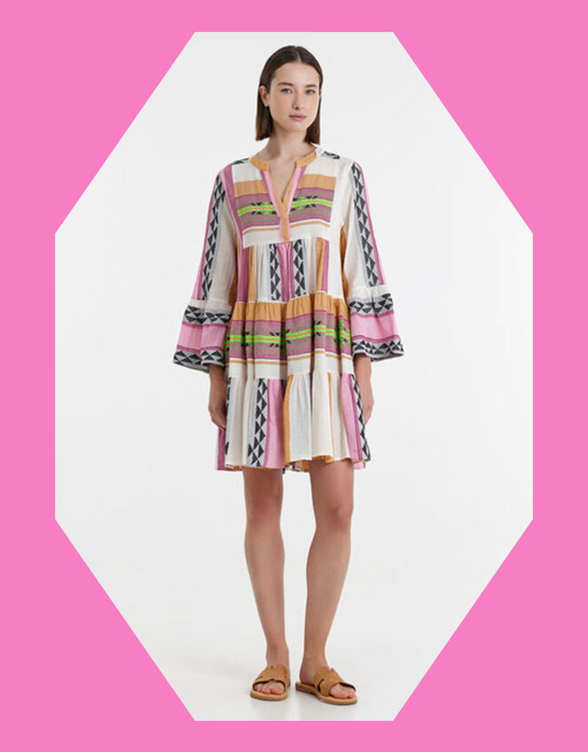 Devotion Twins Short Jacquard Dress Multi