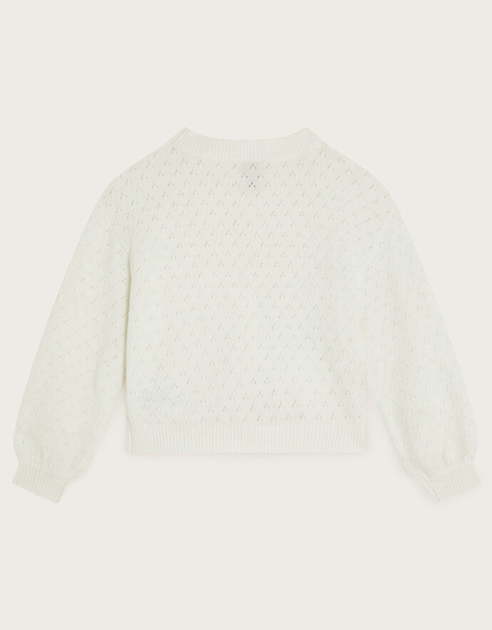 Heart Cornelli Embroidered Cardigan Ivory | Girls' Cardigans | Monsoon UK.