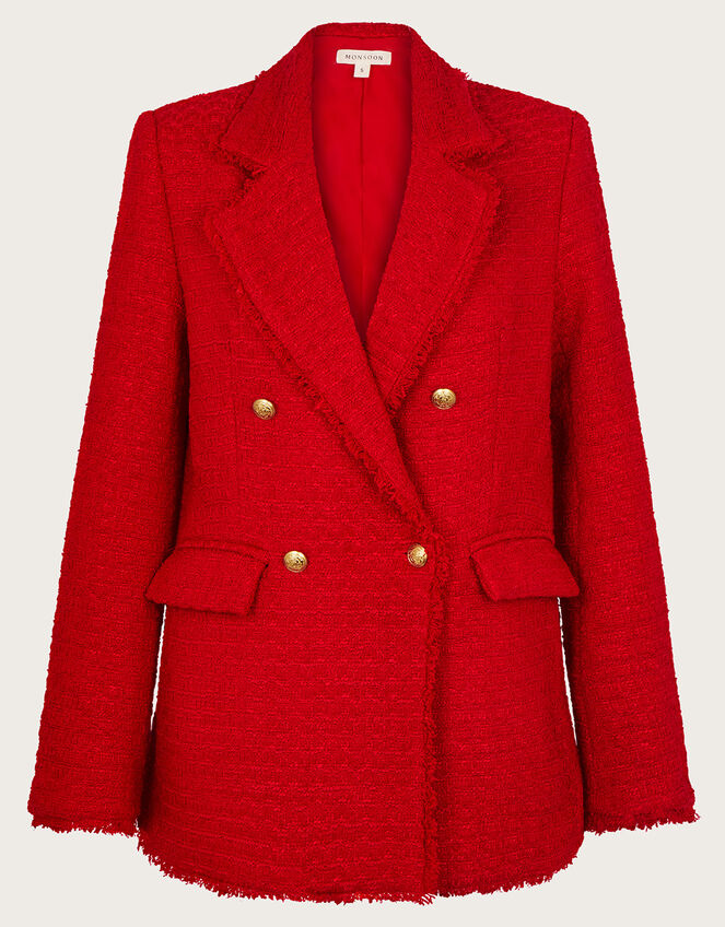Rubi Tweed Jacket Red | Women's Jackets | Monsoon UK.