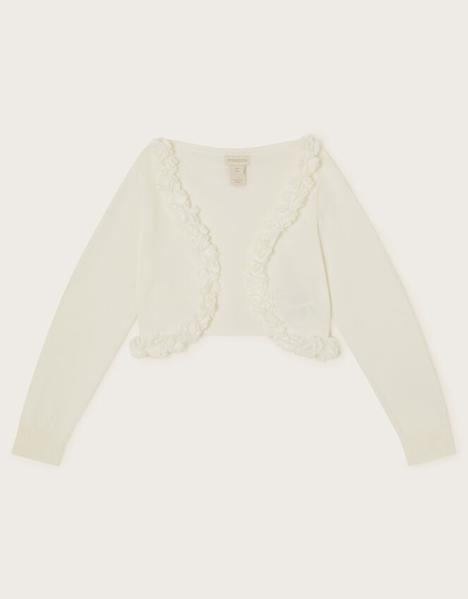 Flora Corsage Trim Cardigan Ivory | Girls' Cardigans | Monsoon UK.