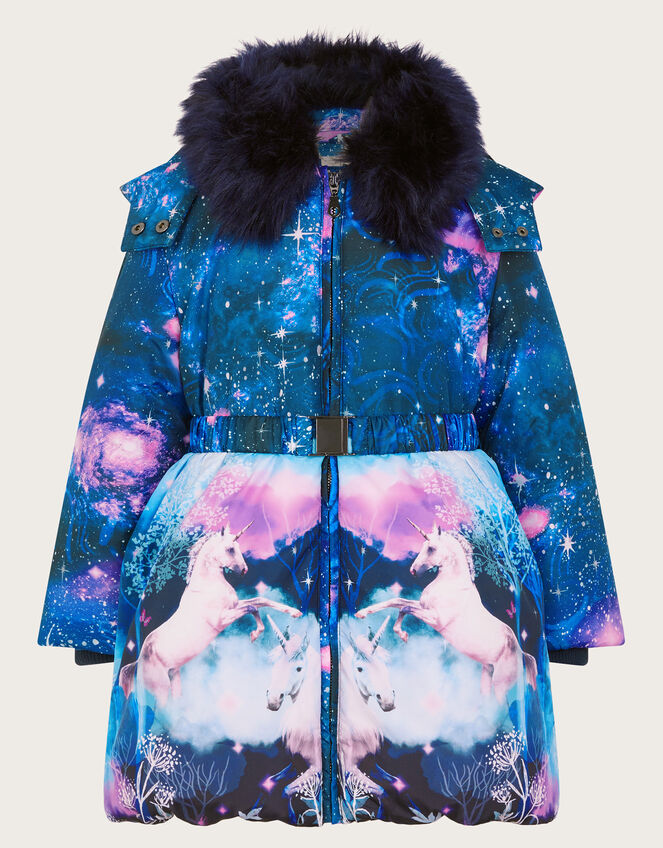 Ulla Unicorn Print Coat Multi | Girls' Coats & Jackets | Monsoon UK.