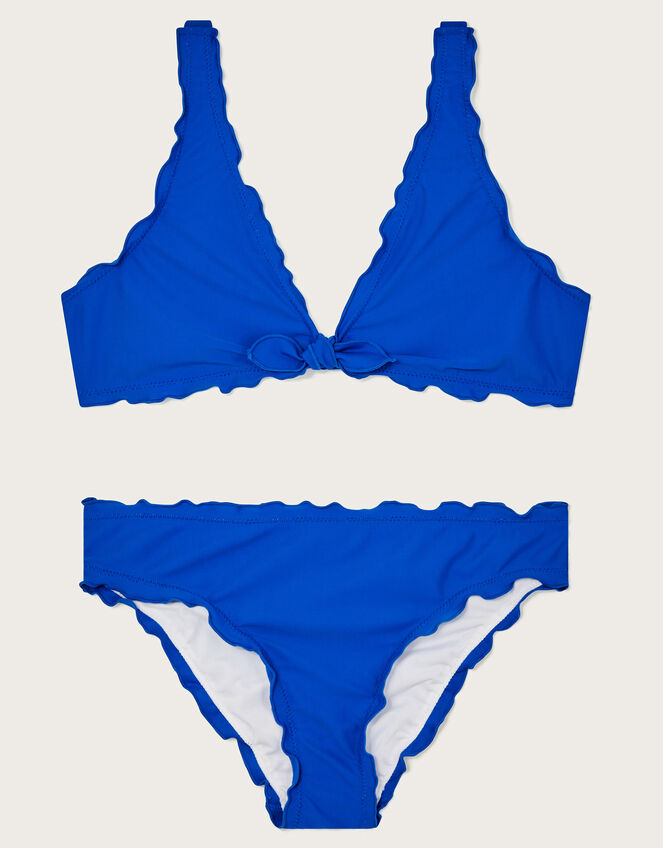 Frill Bikini Set Blue Girls Beach And Swimwear Monsoon Uk