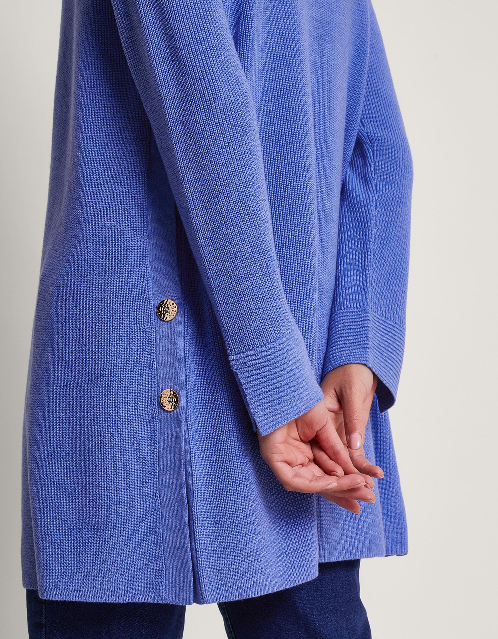 Ria Rib Cardigan Blue | Cardigans | Monsoon UK.
