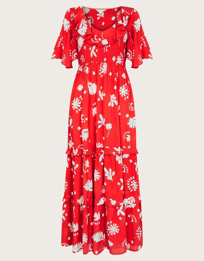 Lily Tiered Ruffle Dress Red | Day Dresses | Monsoon UK.
