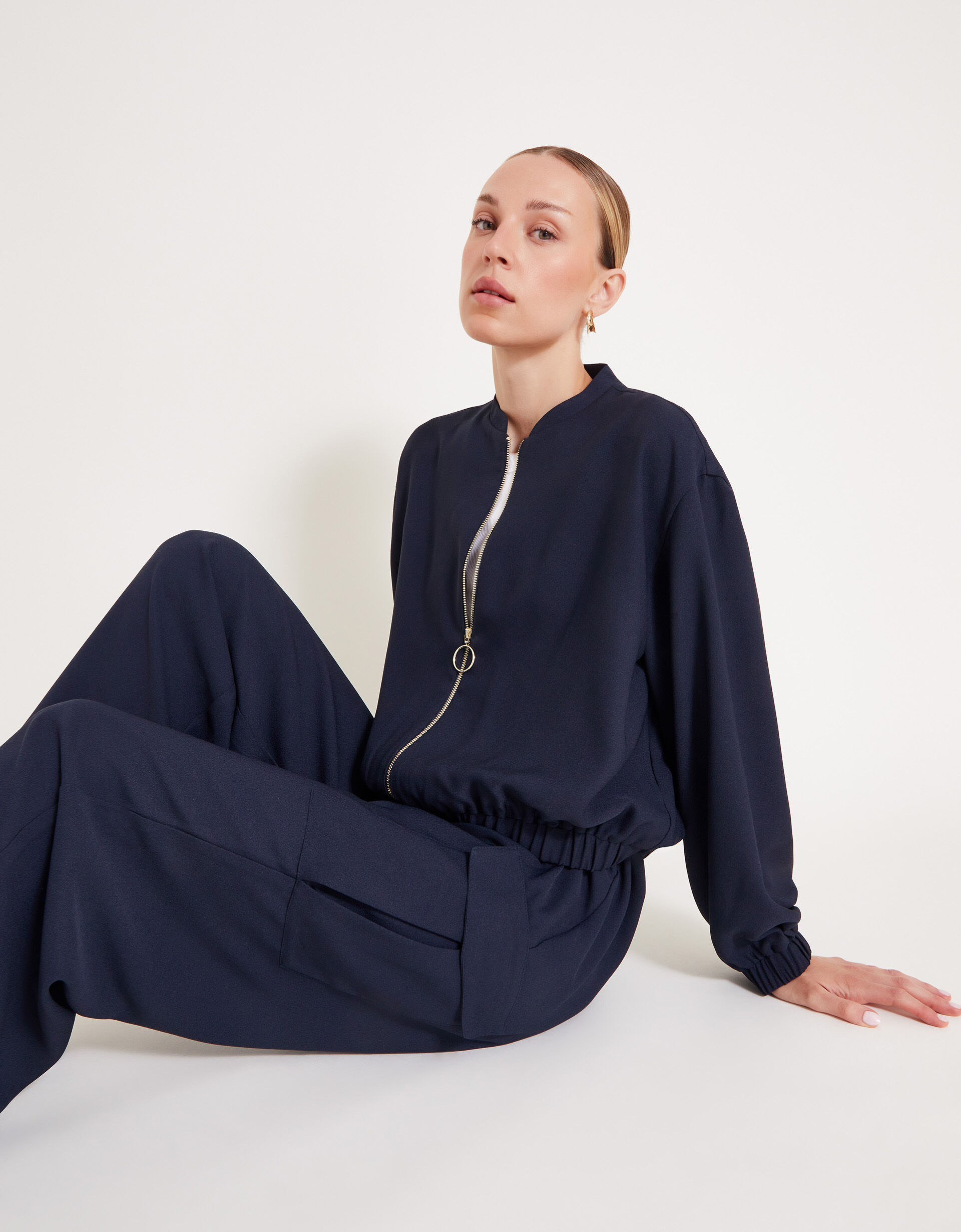 Jody Bomber Jacket Blue | Women's Jackets | Monsoon UK.