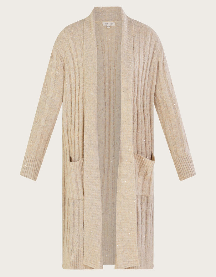 Saskia Sequin Cardigan Ivory | Cardigans | Monsoon UK.