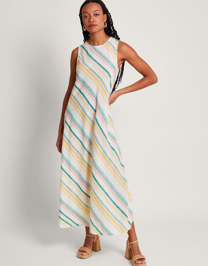 Aubree Stripe Dress Green | Day Dresses | Monsoon UK.