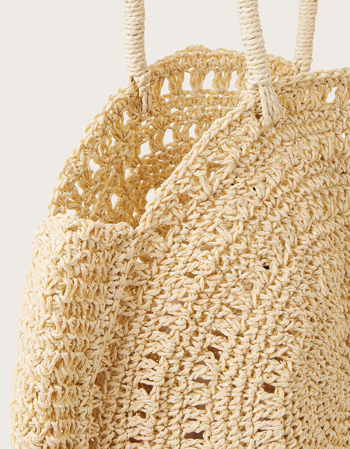 Round Raffia Beach Bag | Accessories | Monsoon UK.