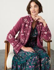 Floral Embroidered Jacket Pink | Women's Jackets | Monsoon UK.