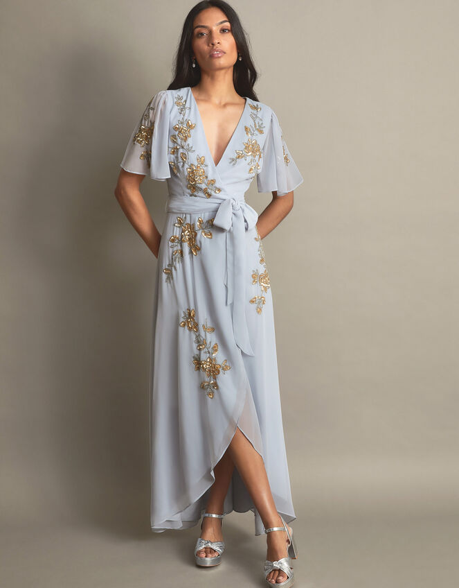 Sarah Embellished Wrap Dress | Evening Dresses | Monsoon UK.