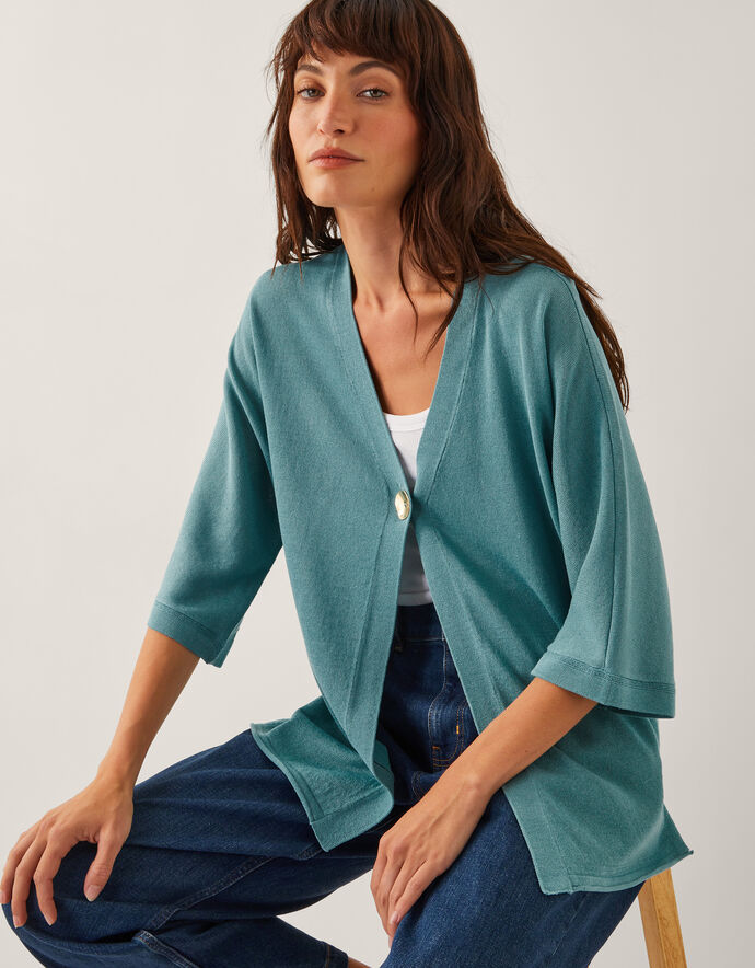 Beth Single Button Cardigan Green | Cardigans | Monsoon UK.