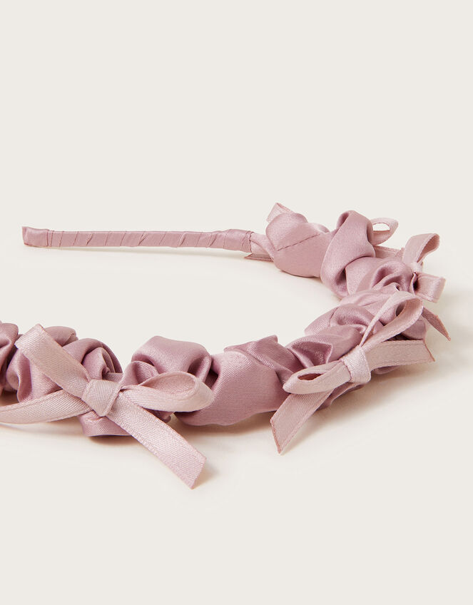 Satin Ruched Bow Headband | Accessories | Monsoon UK.