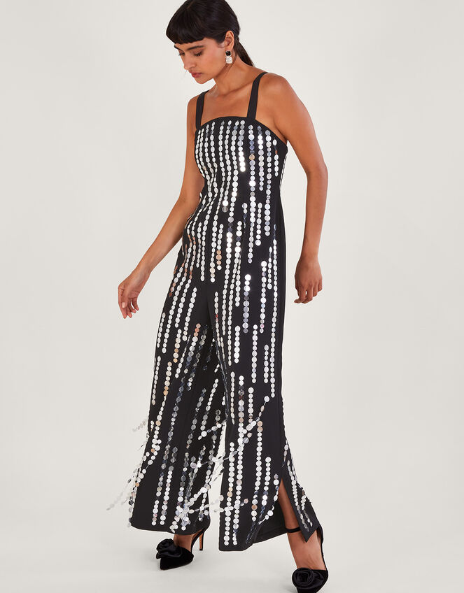 Cordelia Sequin Jumpsuit Silver | Jumpsuits | Monsoon UK.